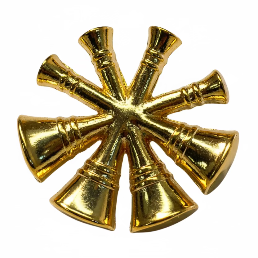 Deputy Chief 4x Trumpet Cut Out Pin - LF04G | STOKES INTERNATIONAL