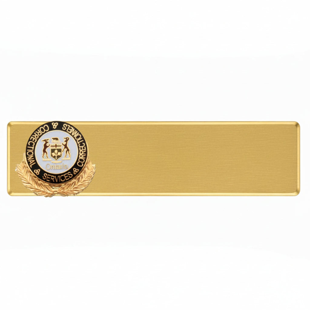 Correctional Pin (LC502) Gold Name Bar 2 Lines | STOKES INTERNATIONAL