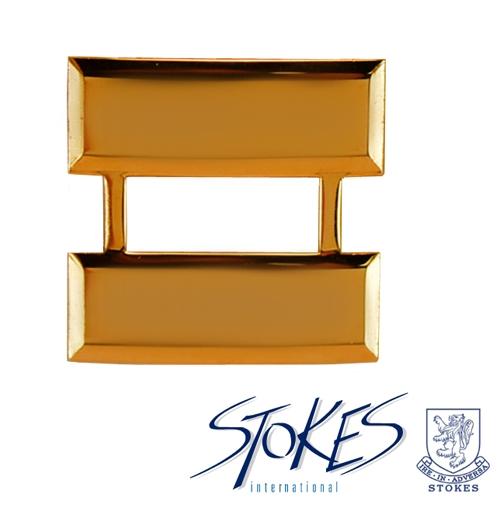 TWO GOLD Bar Rank Pin – STOKES INTERNATIONAL