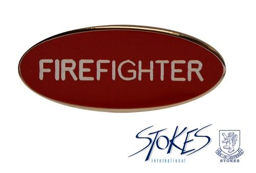Firefighter Oval Gold Pin – STOKES INTERNATIONAL